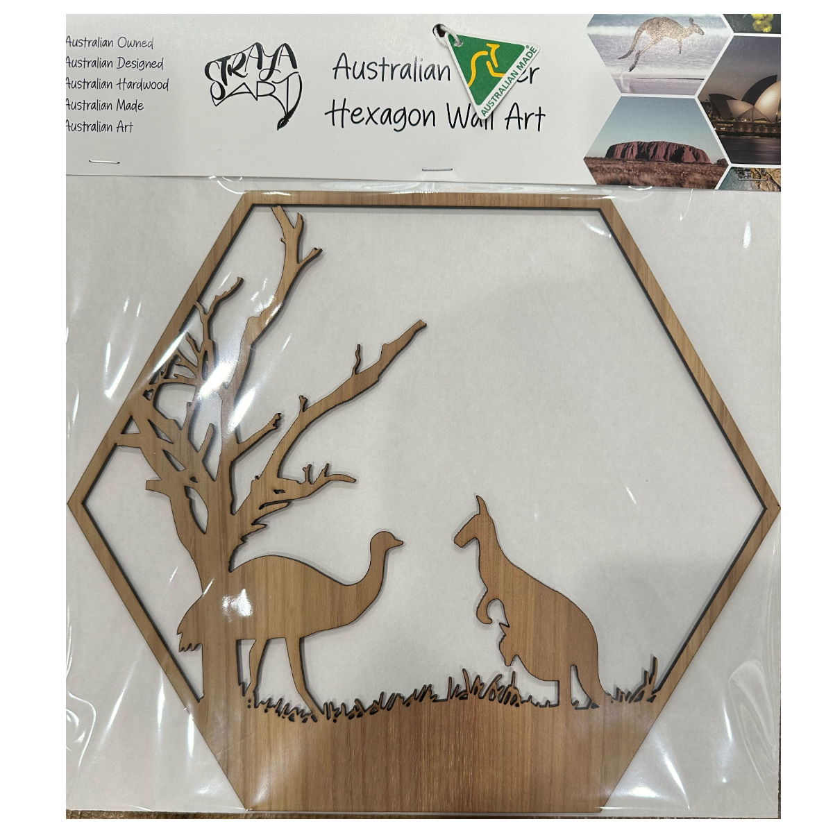 Kangaroo Emu Hexagon – Oz Australia Souvenirs