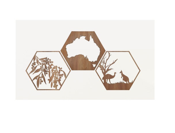 Kangaroo Emu Hexagon – Oz Australia Souvenirs