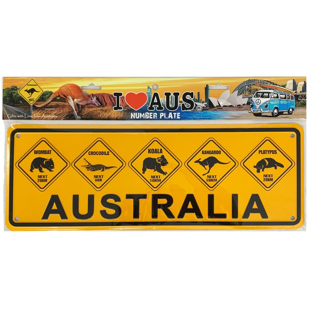 Australian Roadsign Number Plate – Oz Australia Souvenirs
