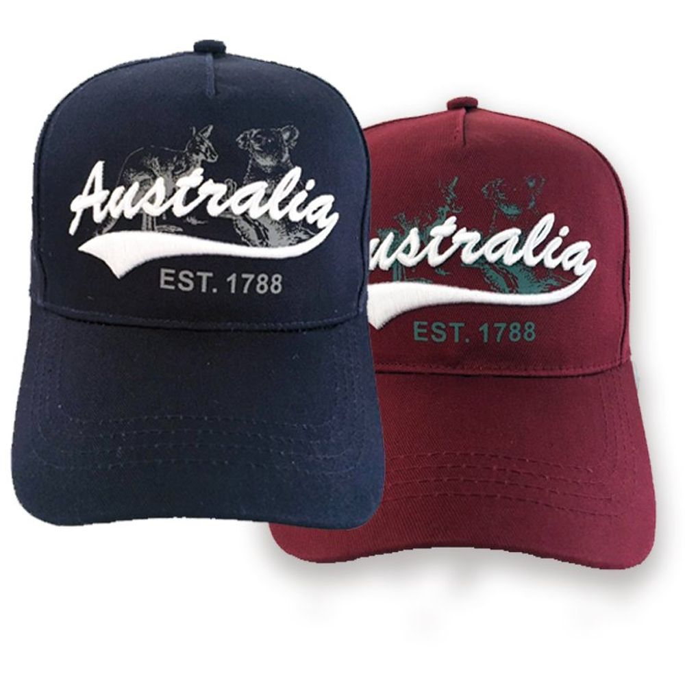 Embroidered Australia Est 1788 Cap – Oz Australia Souvenirs