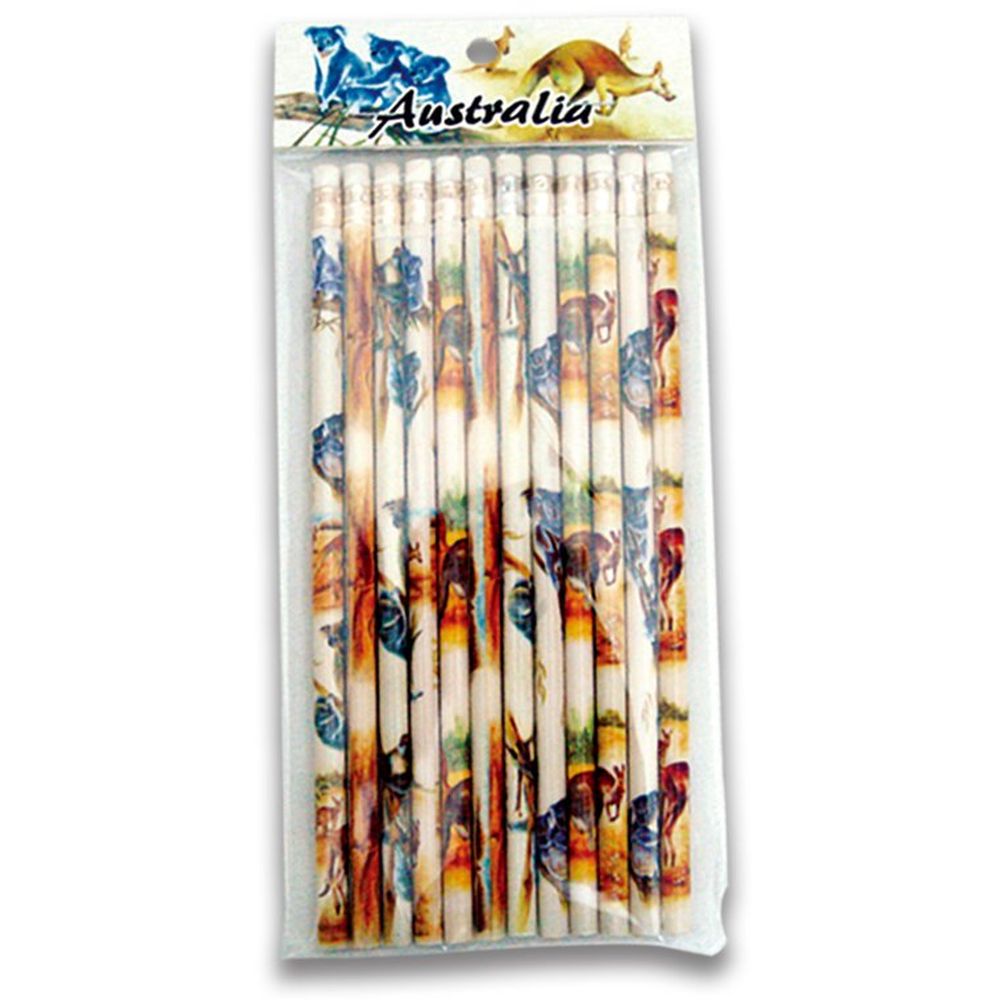 Kangaroo With Koala 12 Pencils – Oz Australia Souvenirs