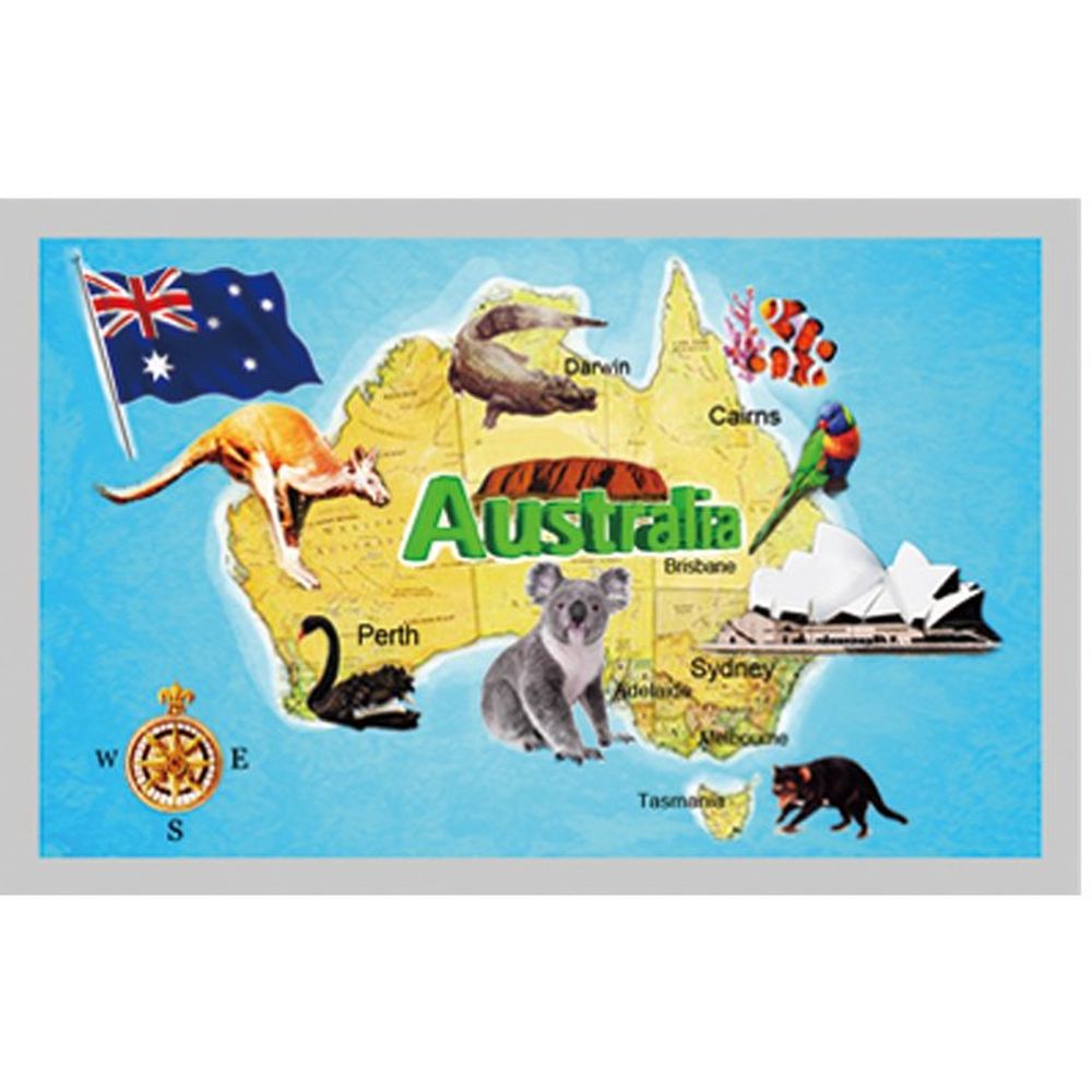 Australia Map Magnet – Oz Australia Souvenirs